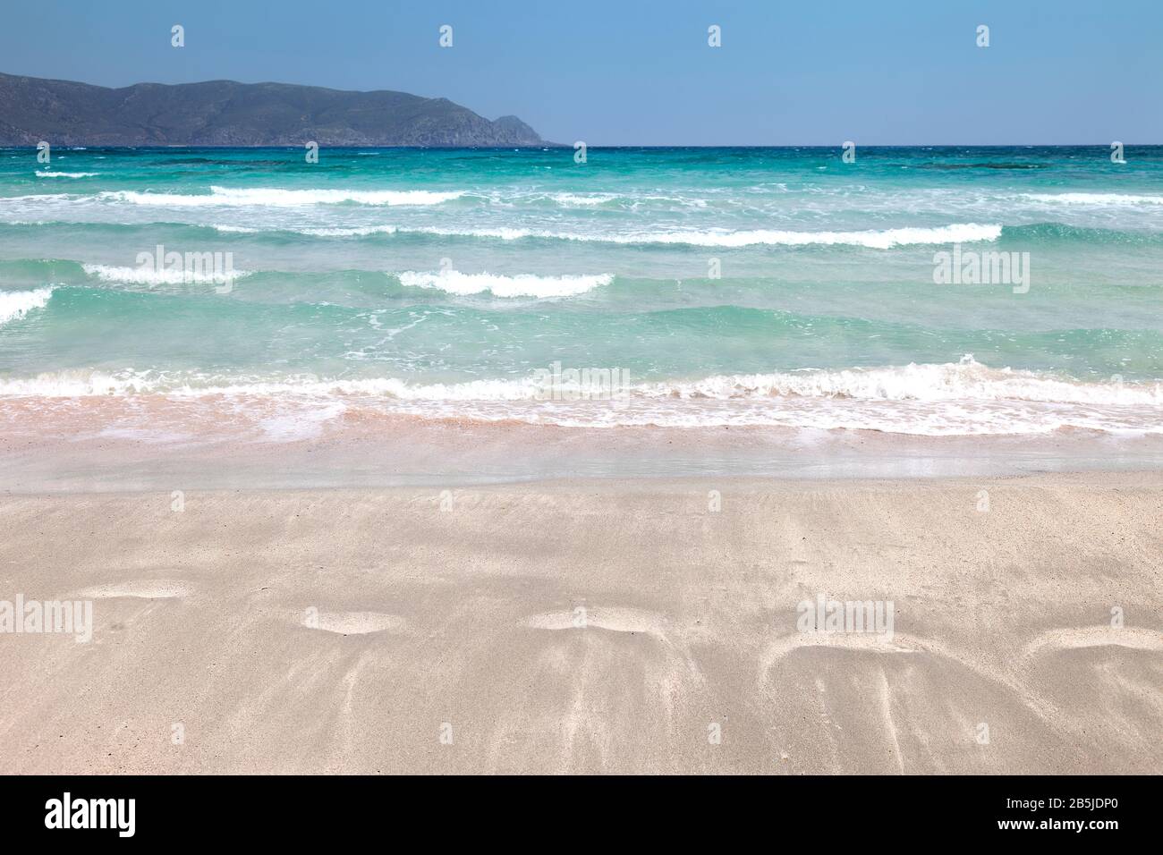 The red sand of Elafonisi beach. Crete, Greece Stock Photo - Alamy