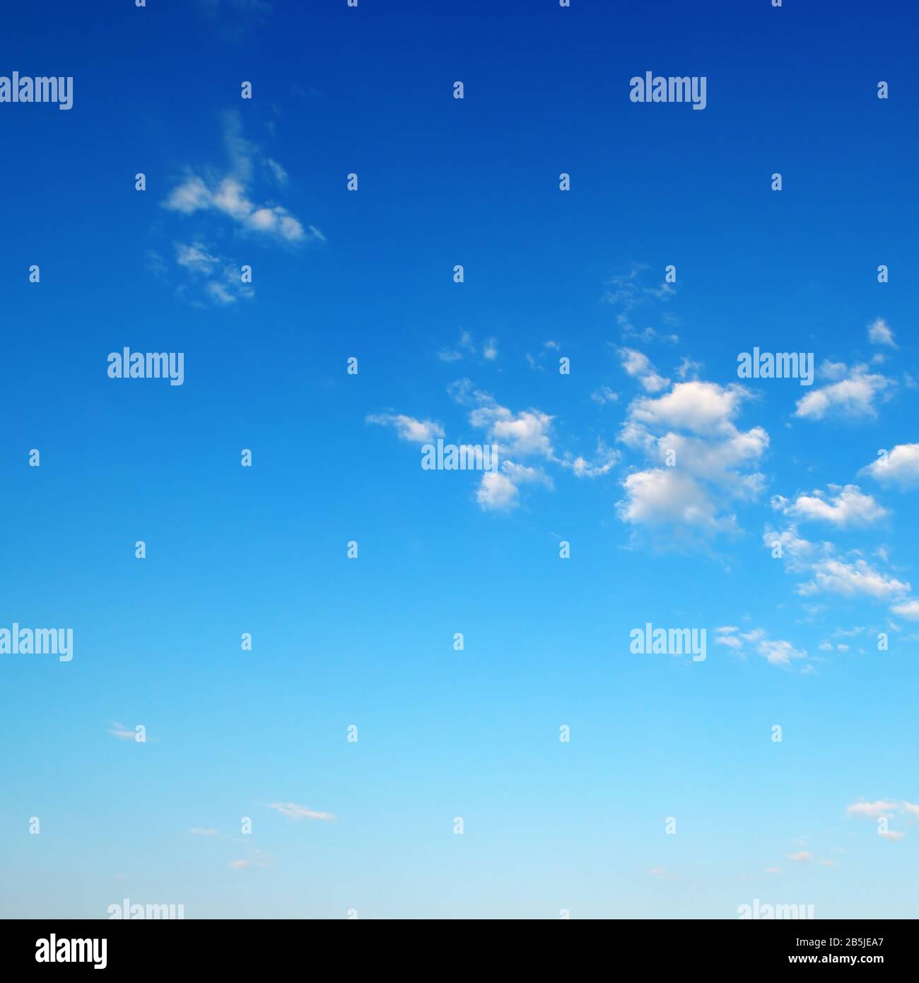 Summer blue sky and small clouds background hi-res stock photography ...