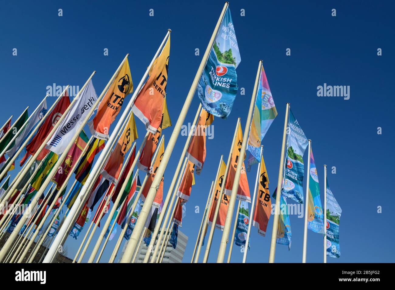 Fahnen, ITB, Messe, Charlottenburg, Berlin, Deutschland Stock Photo - Alamy