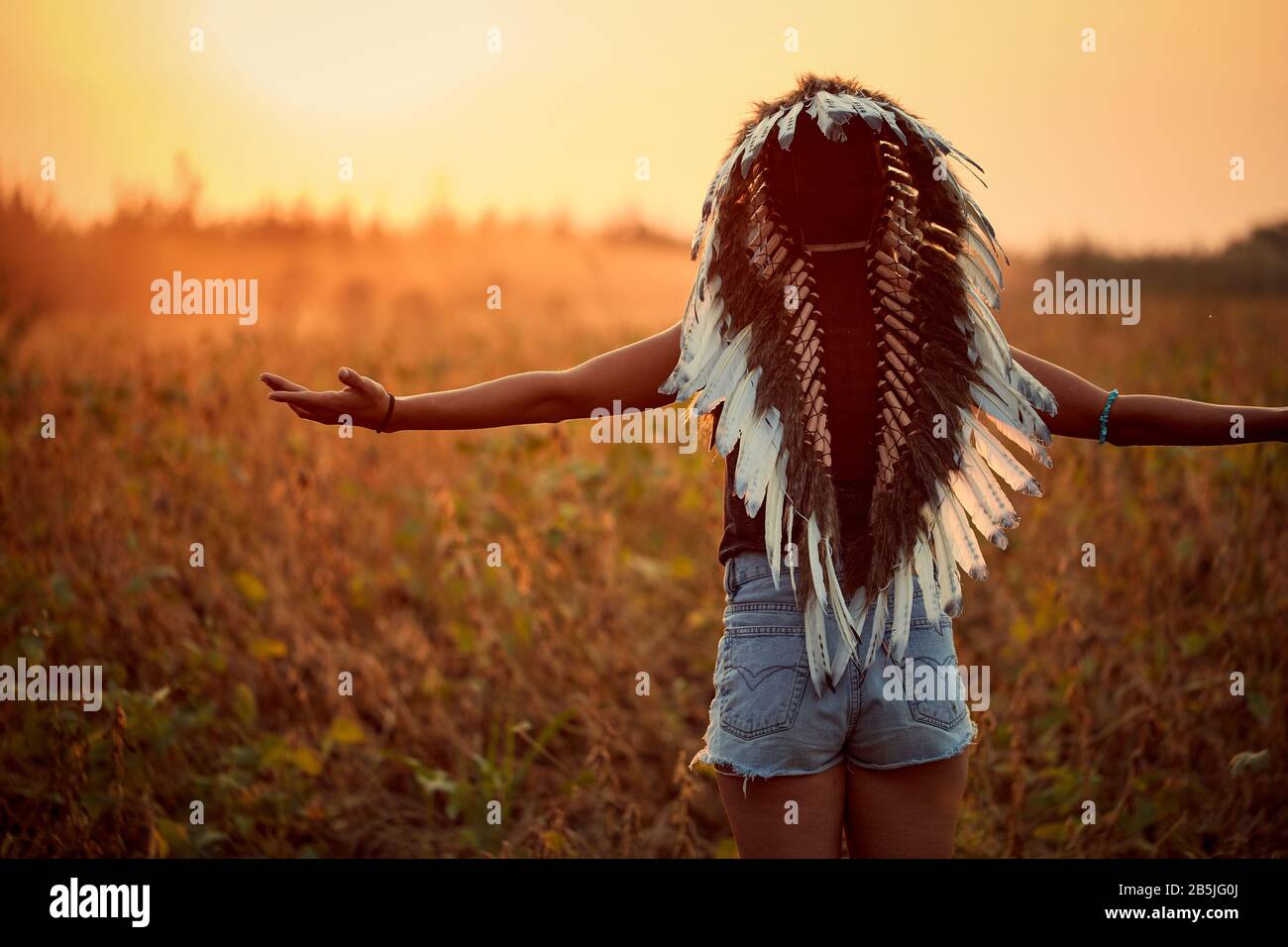 Indian girl with nature hi-res stock photography and images - Alamy