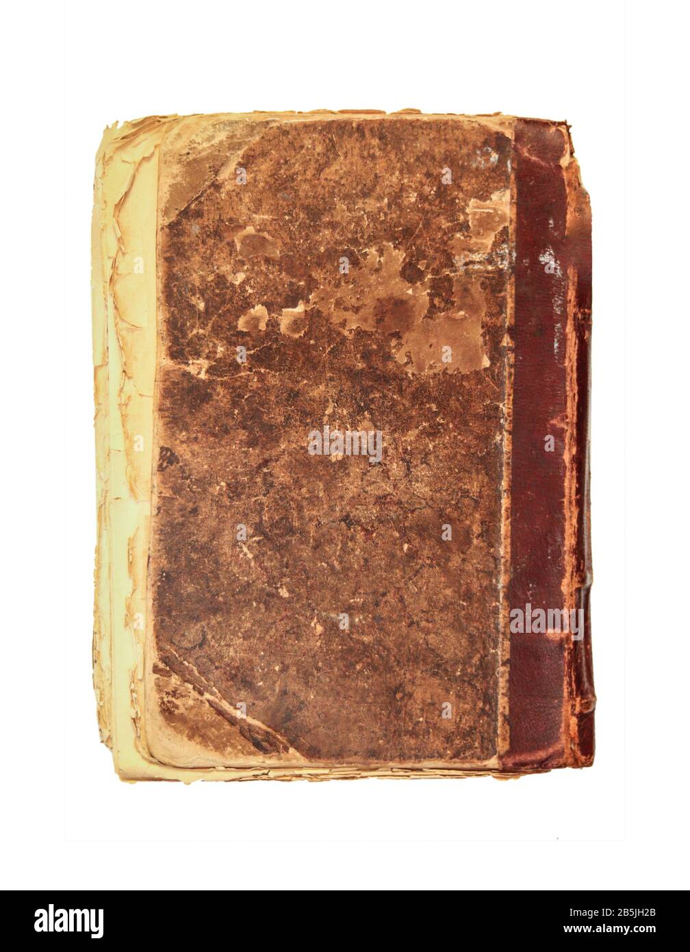 Ancient book cover isolated on white background. Great texture ...