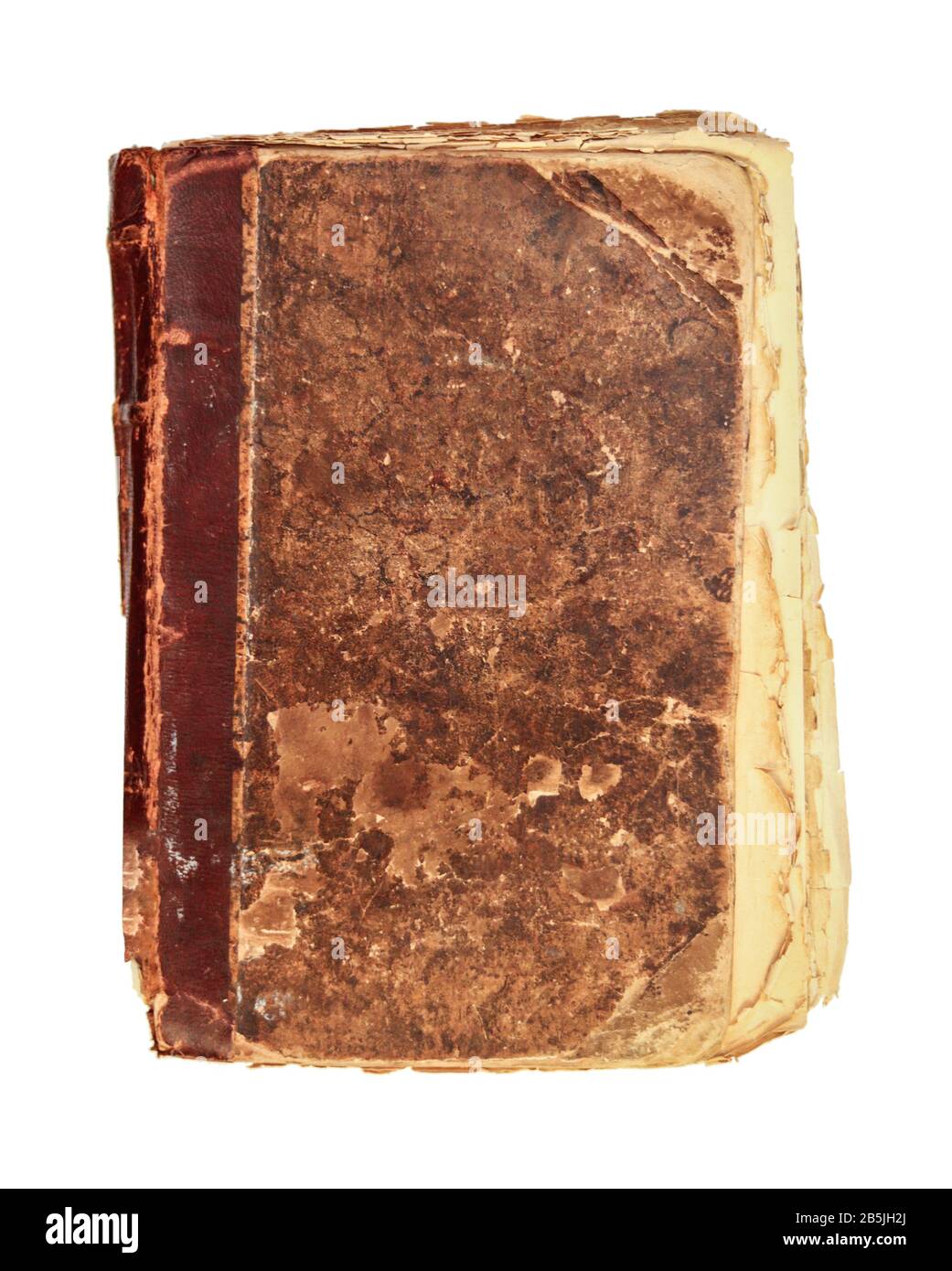 Ancient book cover isolated on white background. Great texture ...