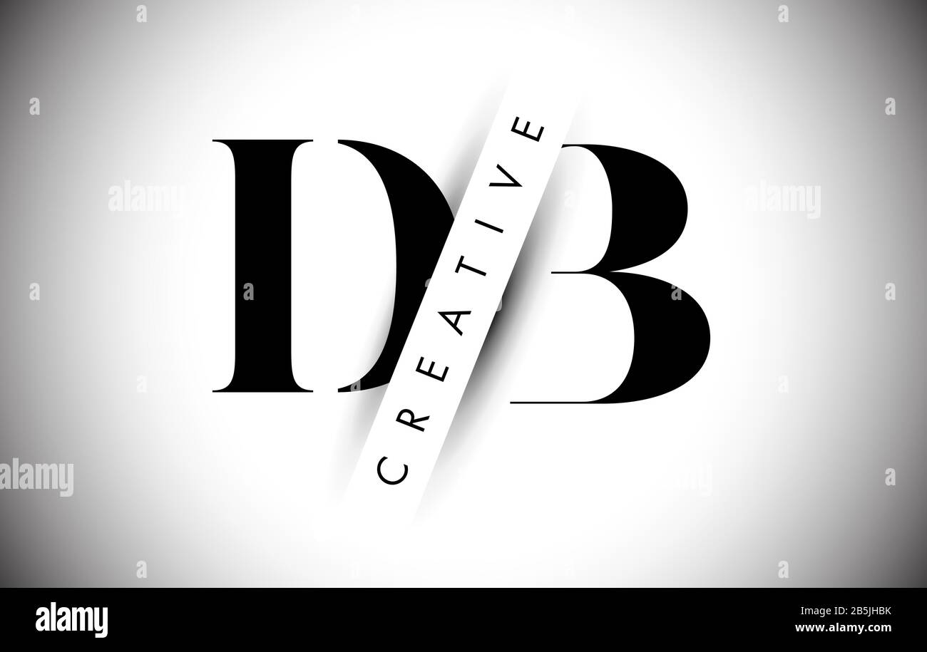 DB D B Letter Logo with Creative Shadow Cut and Overlayered Text Vector ...