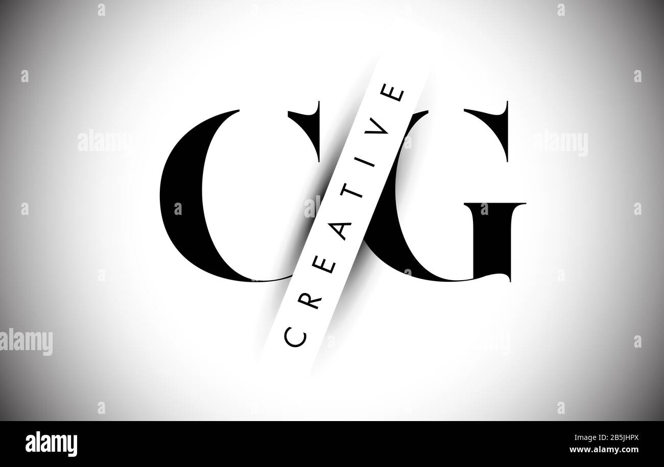 CG C G Letter Logo with Creative Shadow and Text Design Vector ...