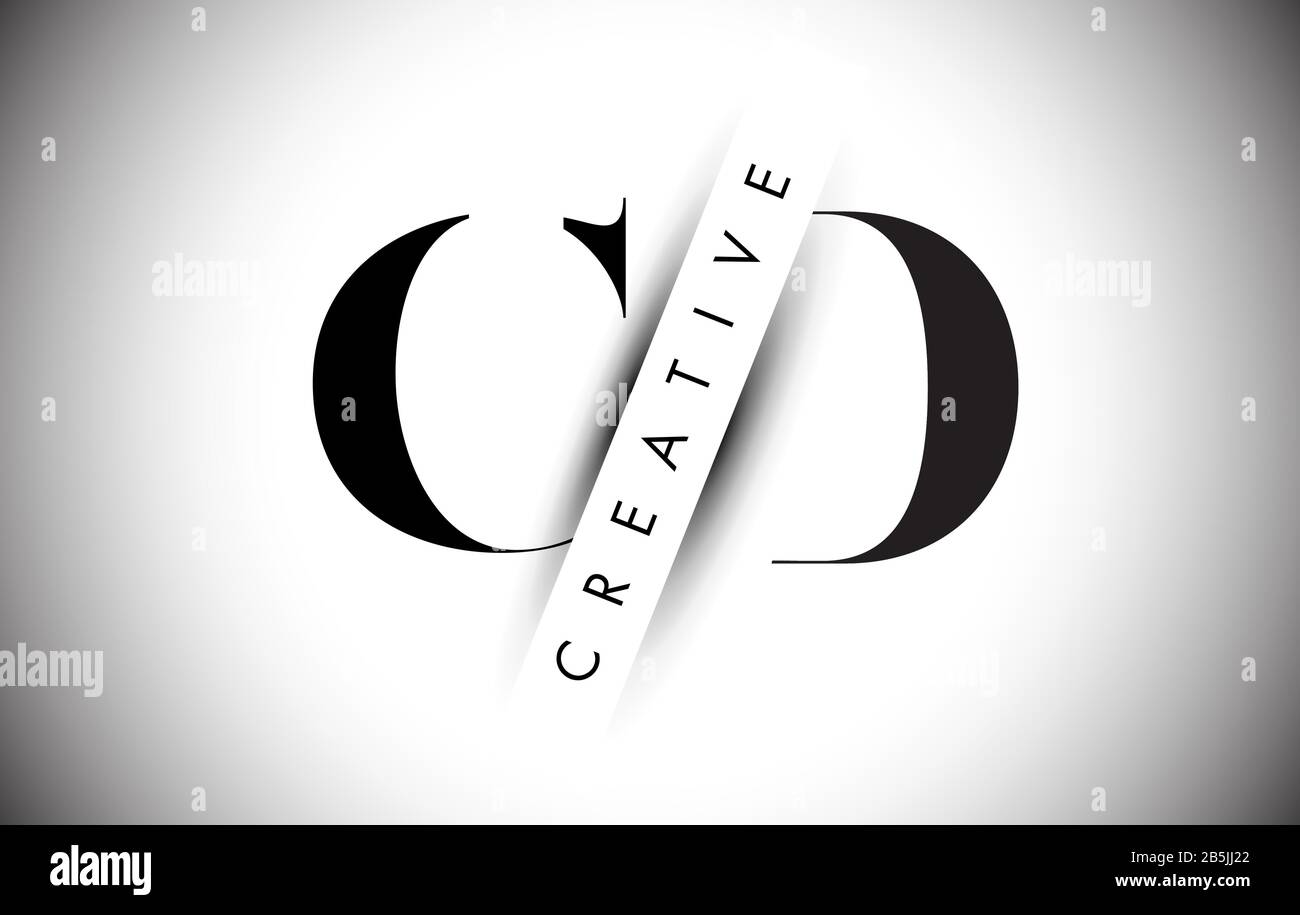 CD C D Letter Logo with Creative Shadow and Text Design Vector ...