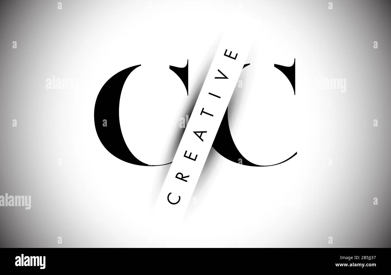 CC C Letter Logo with Creative Shadow and Text Design Vector ...
