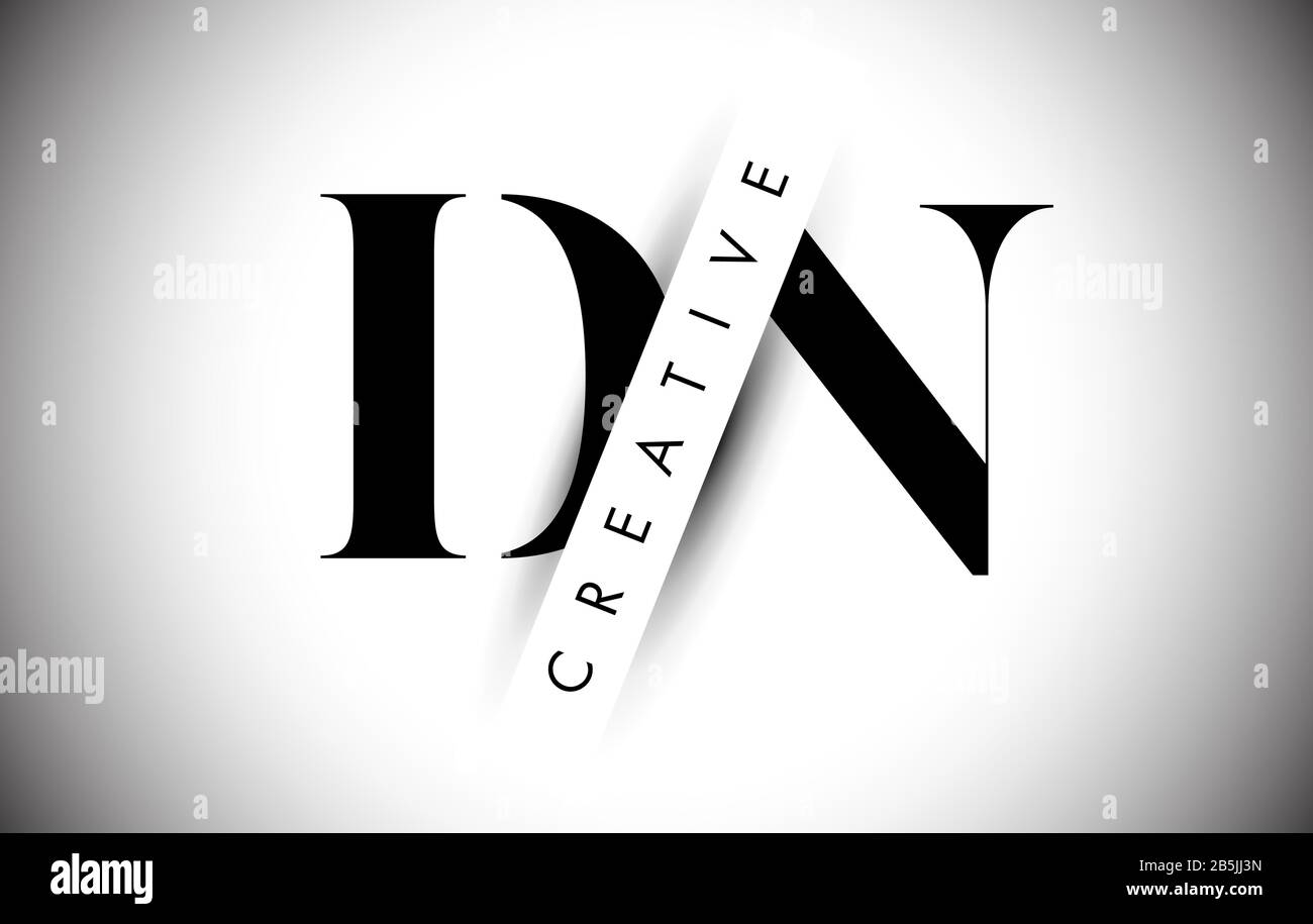 DN D N Letter Logo with Creative Shadow Cut and Overlayered Text Vector ...