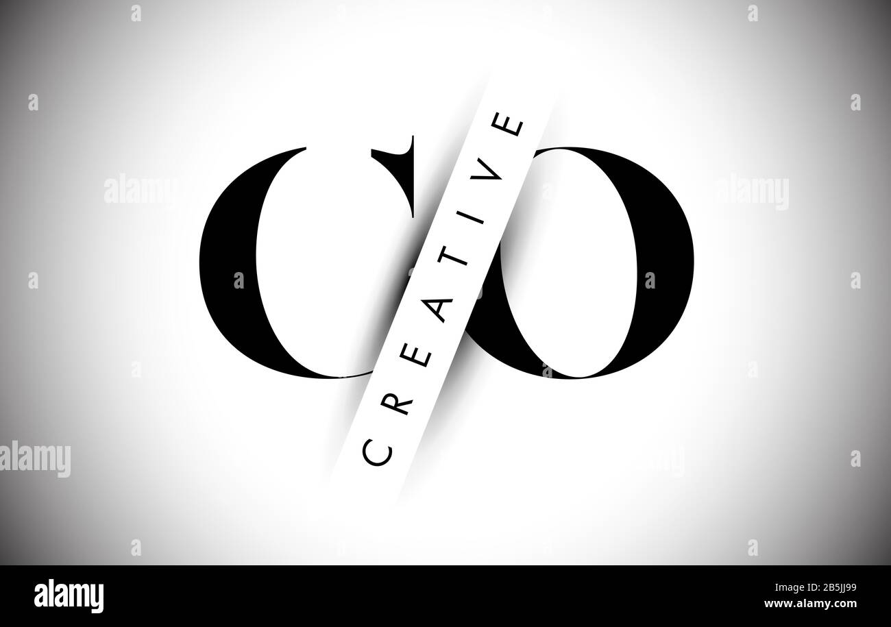 co c o Letter Logo with Creative Shadow and Text Design Vector ...