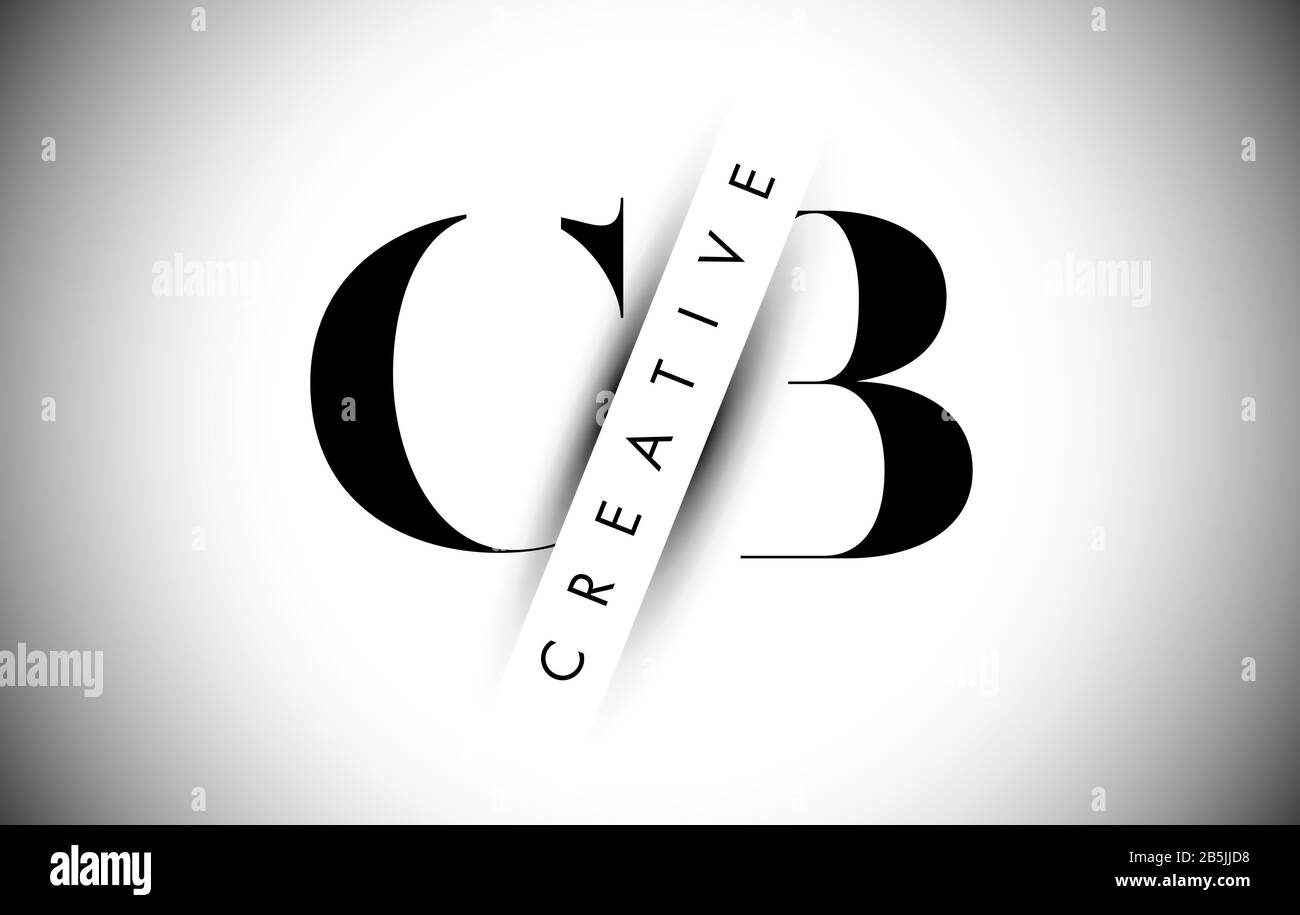 cb c b Letter Logo with Creative Shadow and Text Design Vector ...