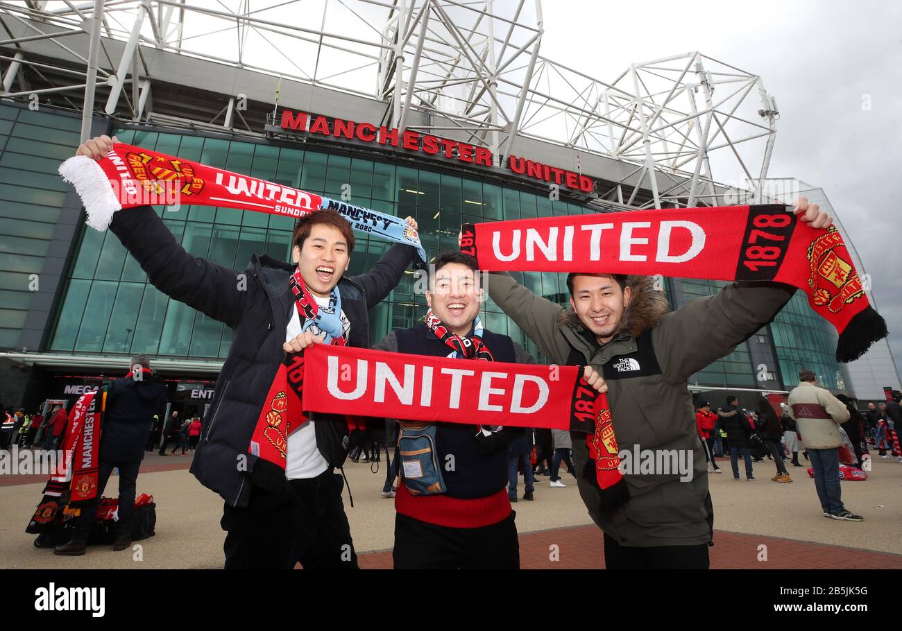 Manchester United fans during the Premier League match at Old Trafford ...