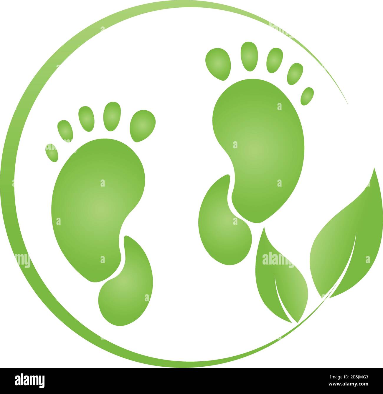 Feet, leaves, foot care, physiotherapy, occupational therapy, logo ...