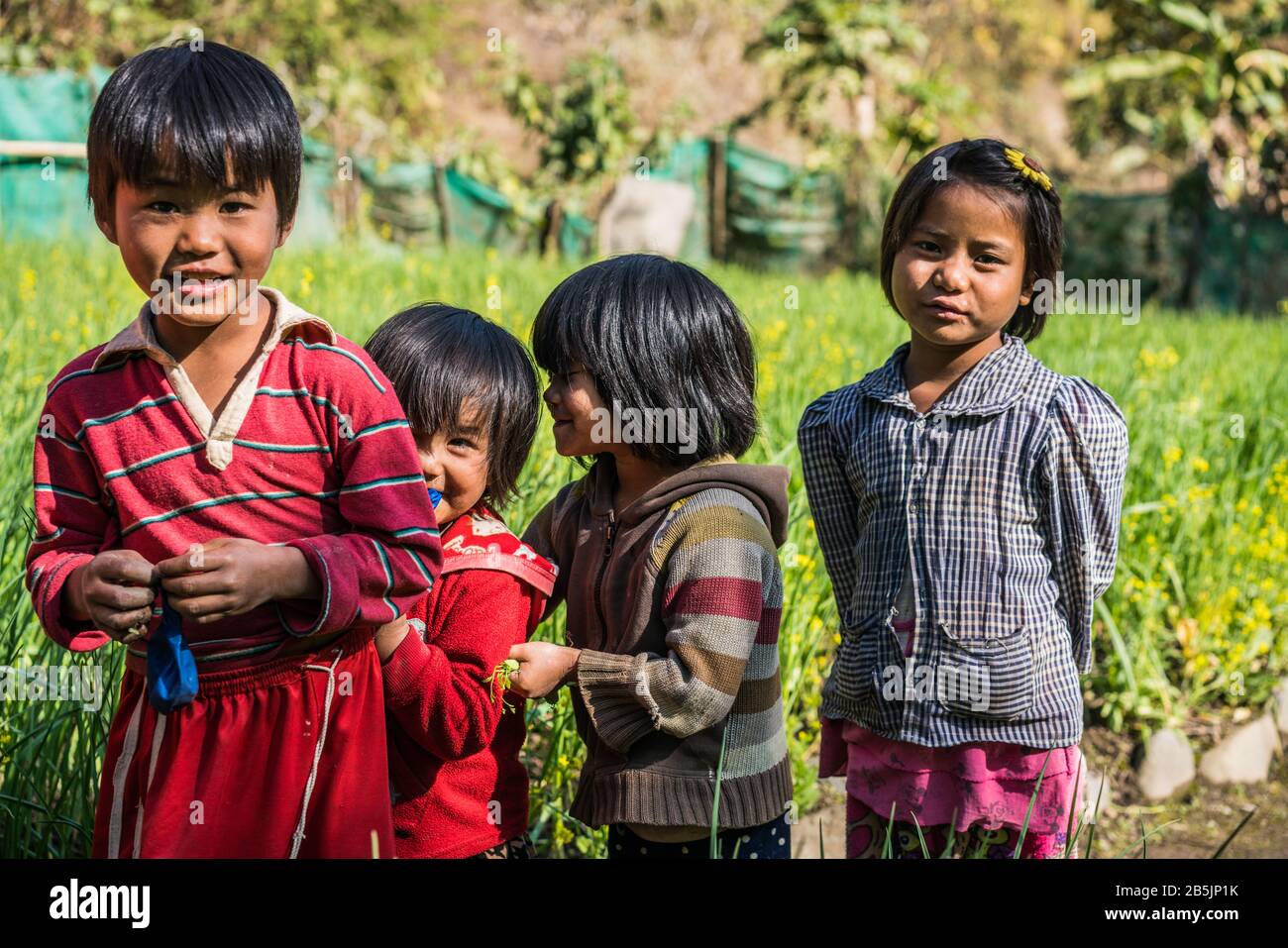 Children in the Mindat, Myanmar, Asia Stock Photo - Alamy