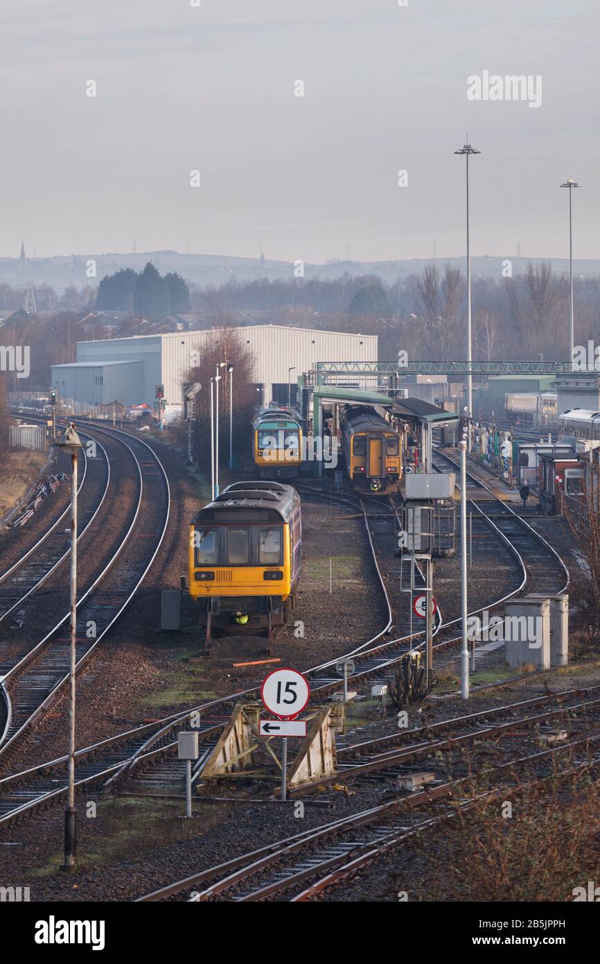 Northern Rail trains at Newton Heath Traction Maintenance Depot ...