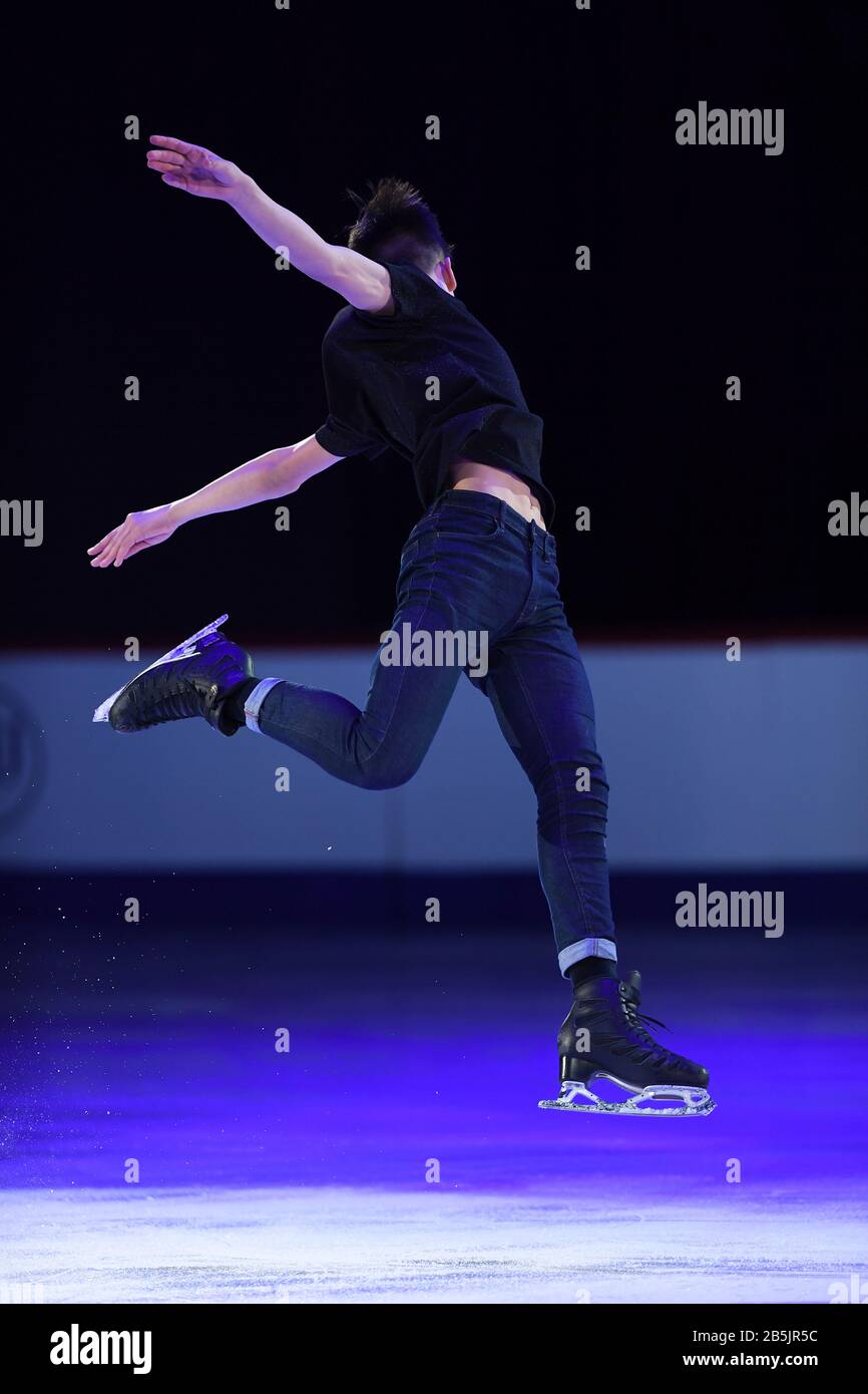 Petr GUMENNIK from Russia, during the Exhibition Gala at the ISU World ...