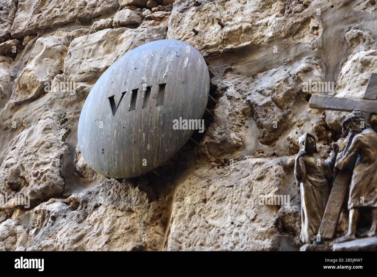 The Via Dolorosa-processional route in the Old City of Jerusalem ...
