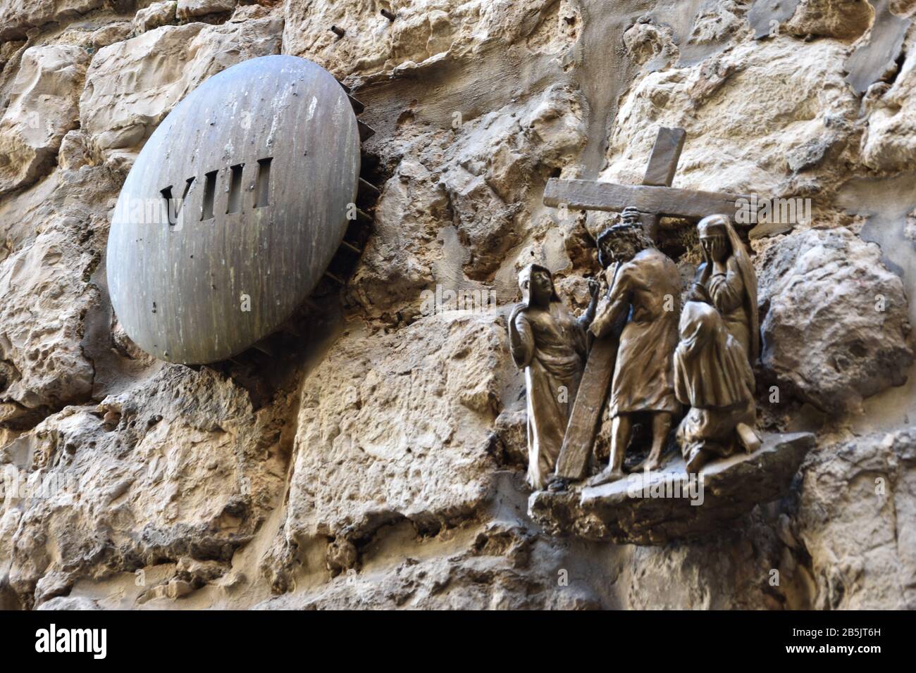 The Via Dolorosa-processional route in the Old City of Jerusalem ...