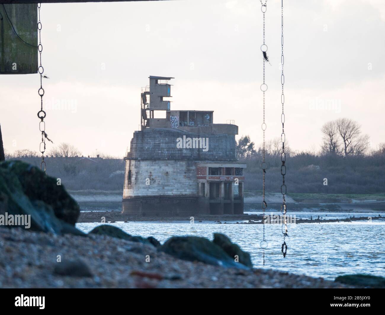 Sheerness, Kent, UK. 8th Mar, 2020. Grain Tower Battery is a mid 19th ...