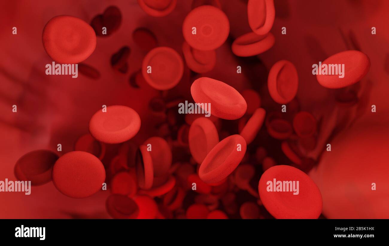 3D render red blood cell Stock Photo - Alamy