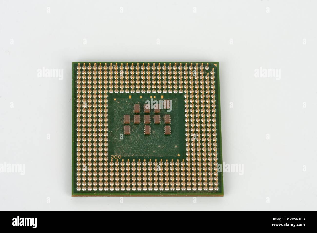 Close up of laptop processor on white background Stock Photo - Alamy