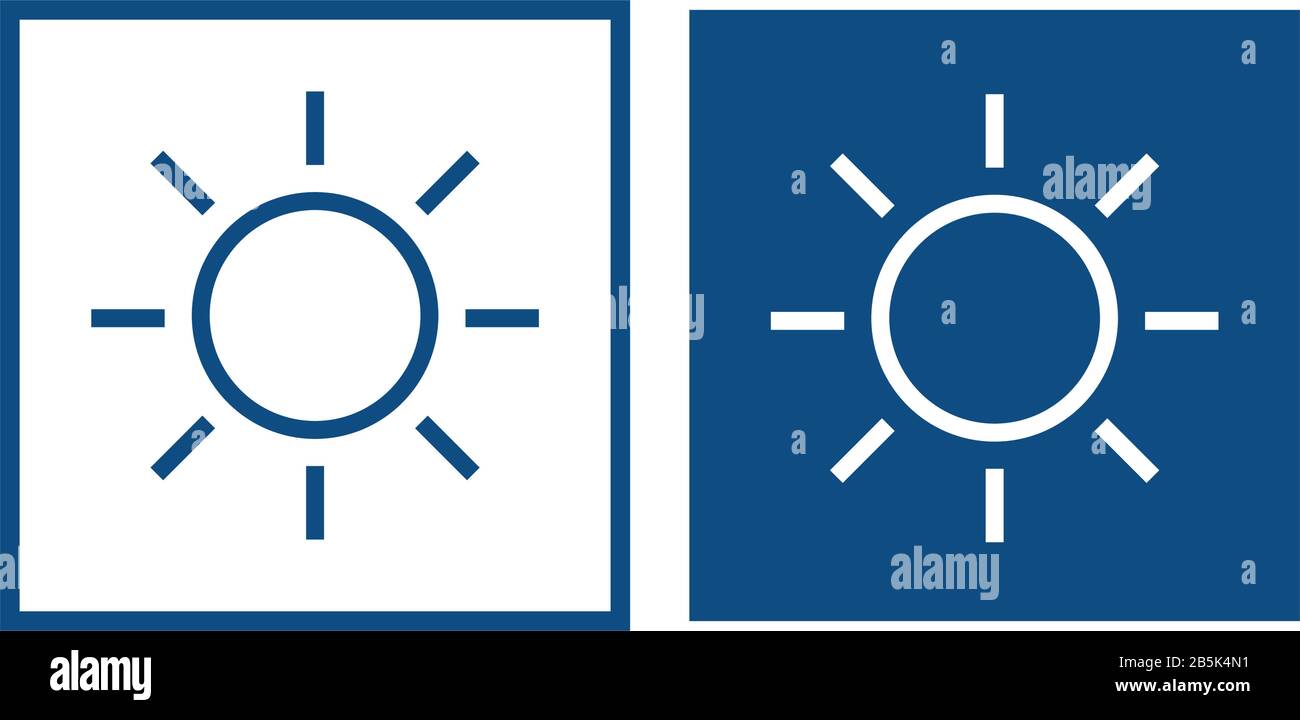 Symbol of warm temperature and sun. The object is located in a square ...