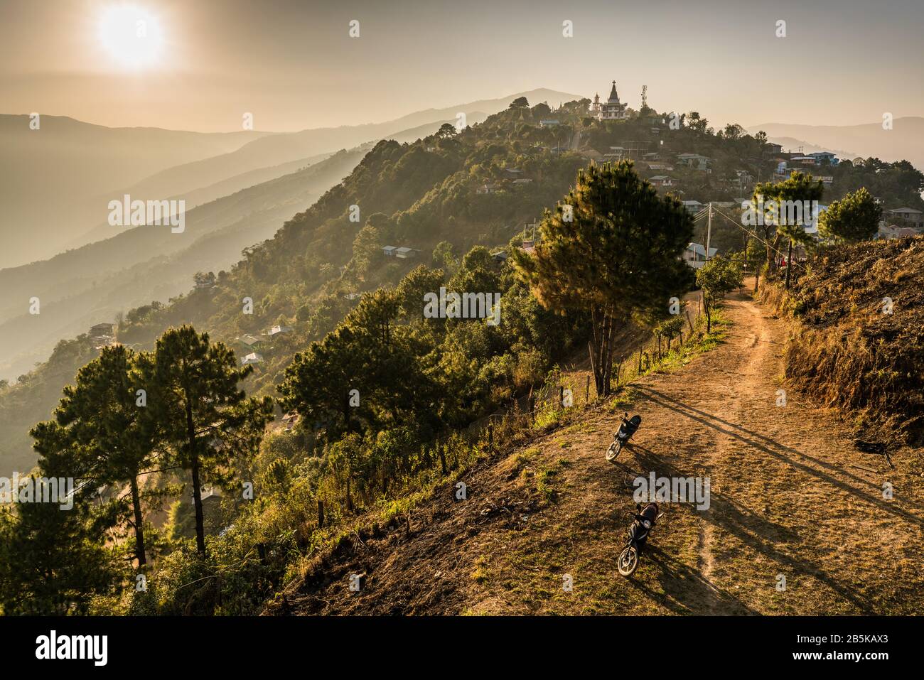 Aerial view of the Mindat, Myanmar, Asia Stock Photo - Alamy