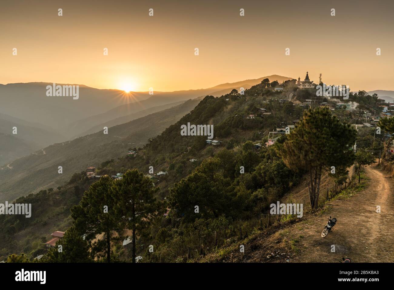 Aerial view of the Mindat, Myanmar, Asia Stock Photo - Alamy