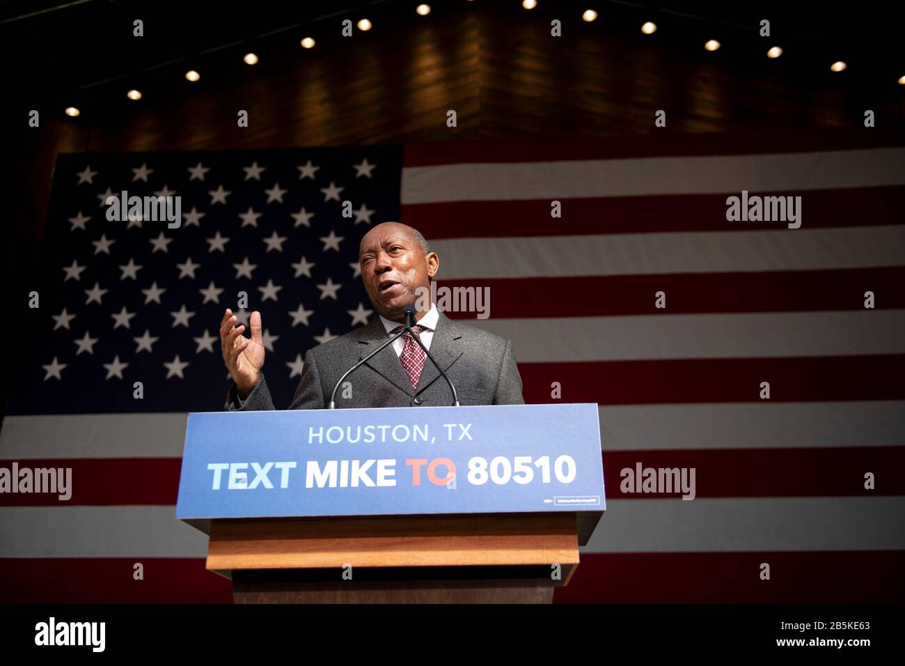 Mayor Sylvester Turner at a Michael Bloomberg rally at The Rustic for ...