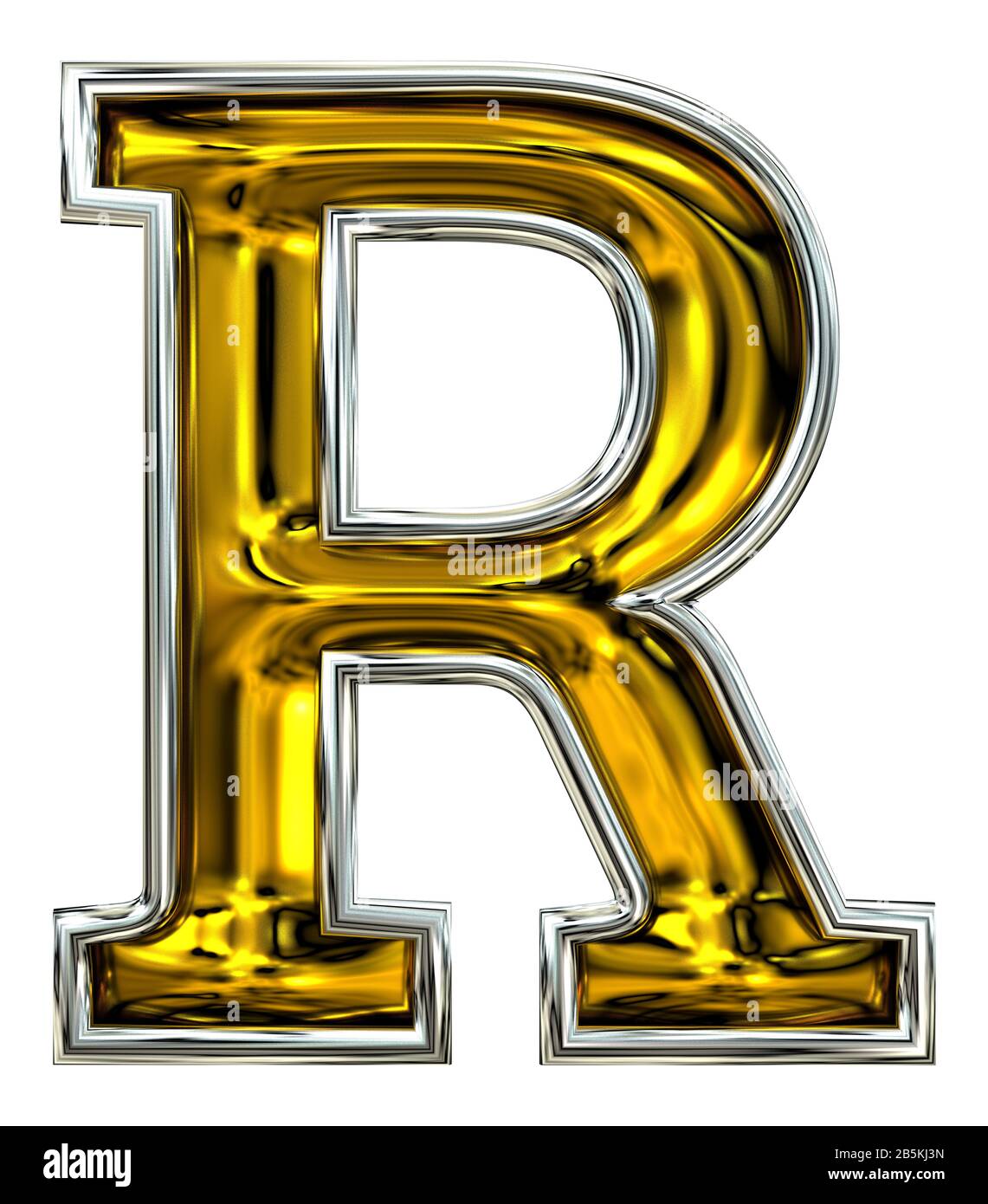 3D rendering. Uppercase Letter R. Clear Door number style font ...