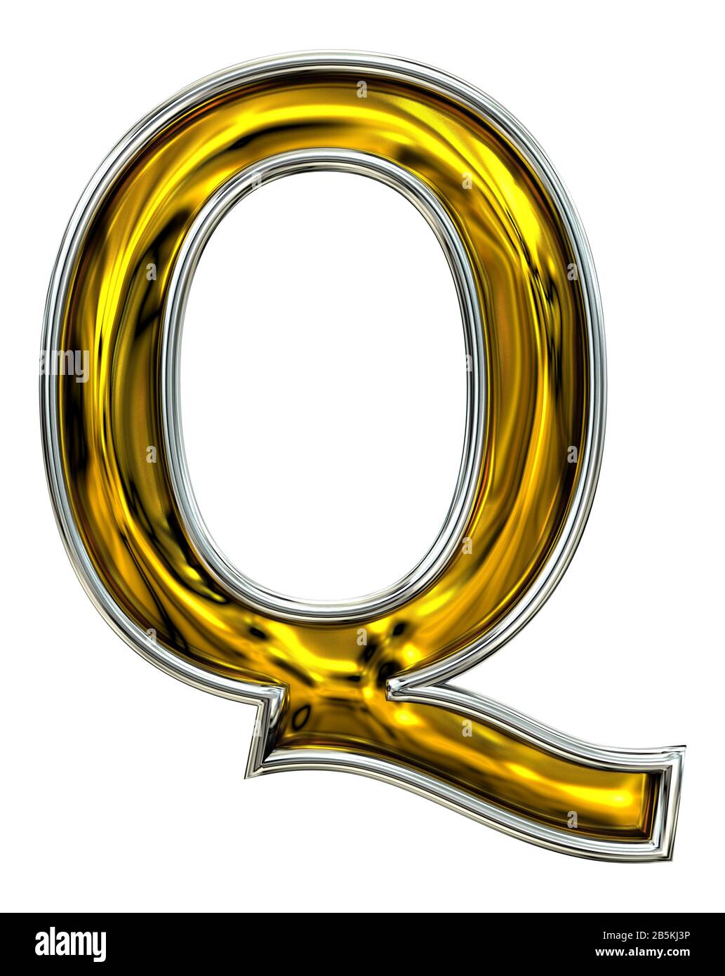 3D rendering. Uppercase Letter Q. Cool high resolution ABC render ...