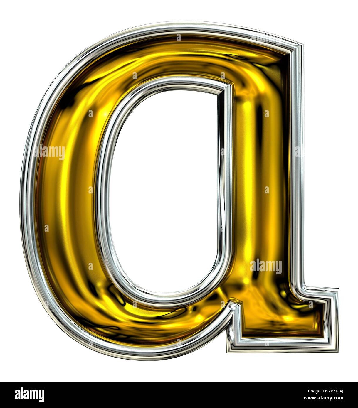 3D rendering. Lowercase Letter a. Embossed metal inspire. Recent high ...