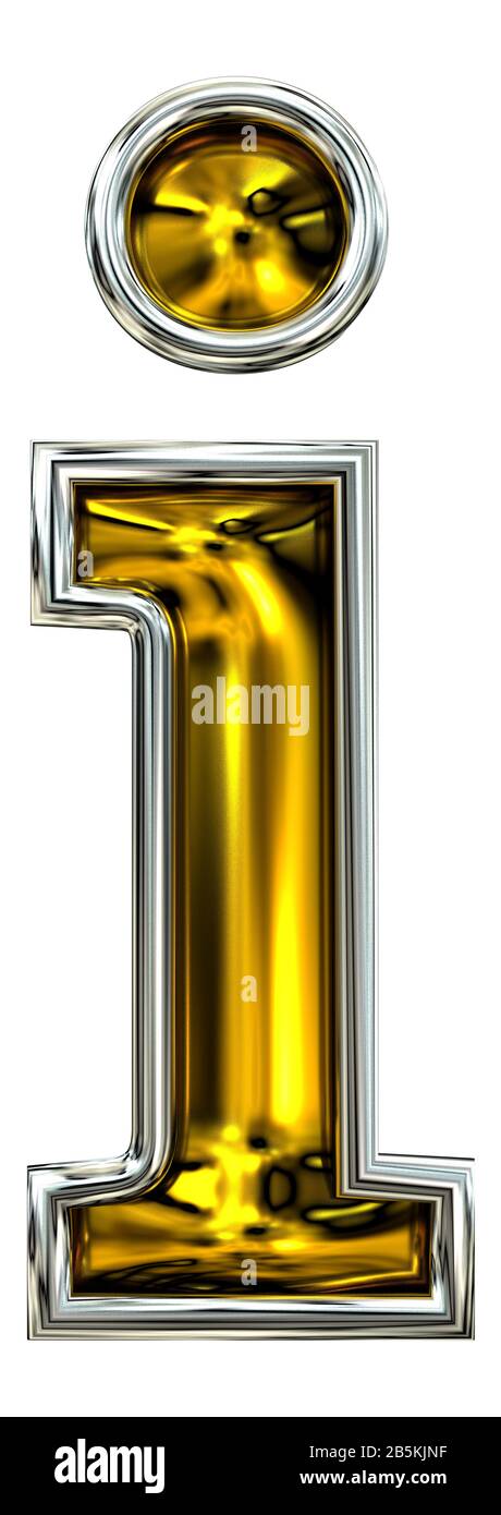3D rendering. Lowercase Letter i. Clean high resolution ABC render ...