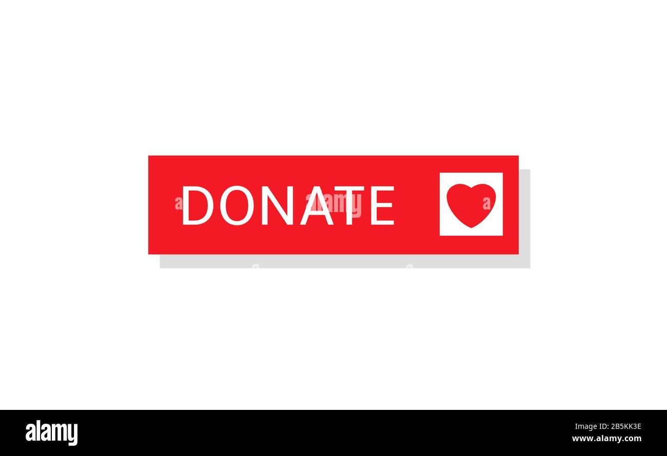 Donate button icon Stock Vector Image & Art - Alamy