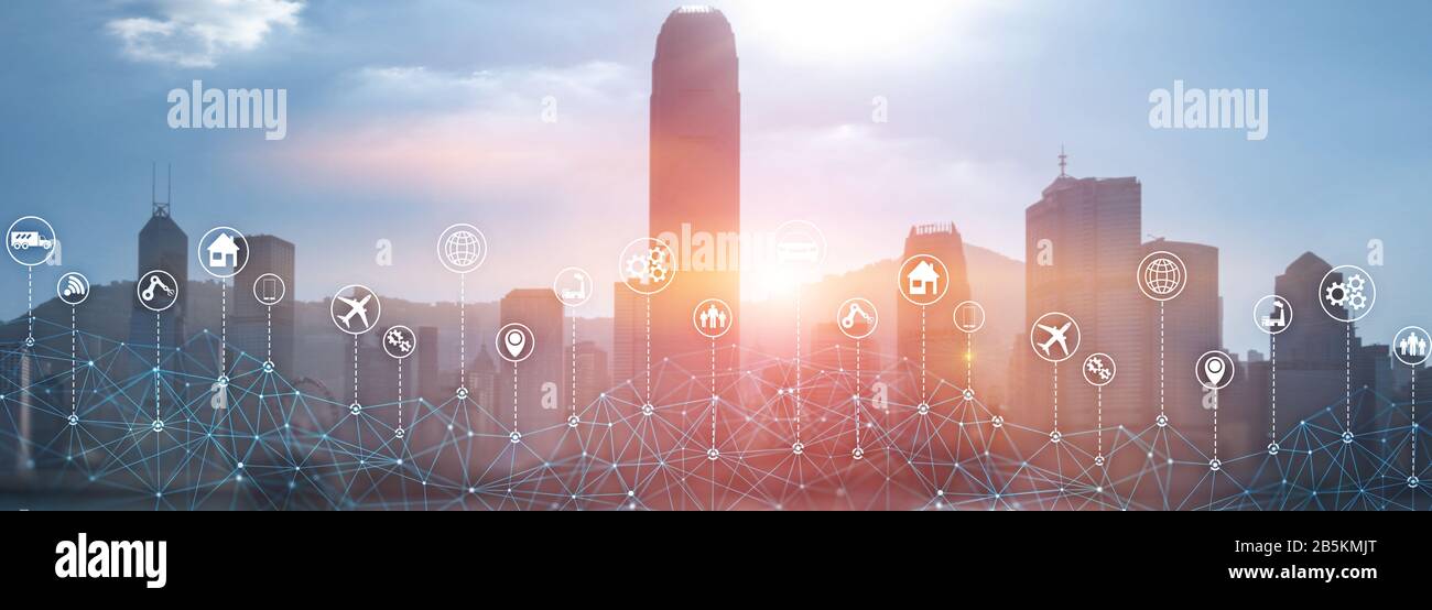 Technology Internet of things wireless communication iot concept ...