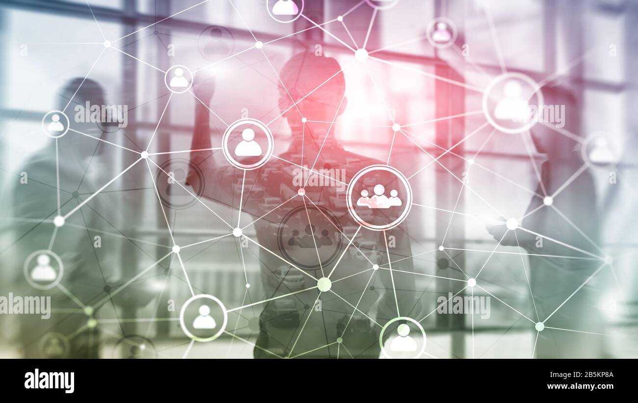 Double exposure people network structure HR - Human resources ...
