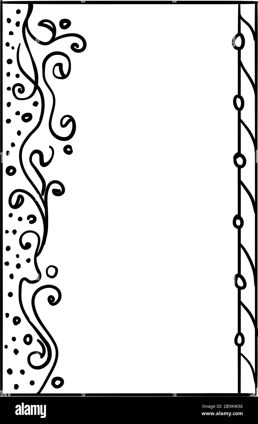 Decorative vintage hand drawn frames - vector illustration Stock Vector ...
