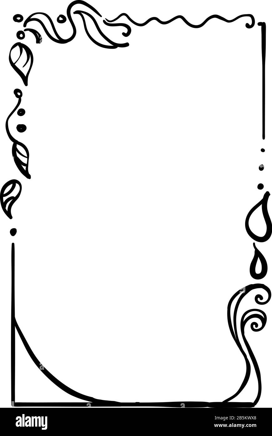 Decorative vintage hand drawn frames - vector illustration Stock Vector ...
