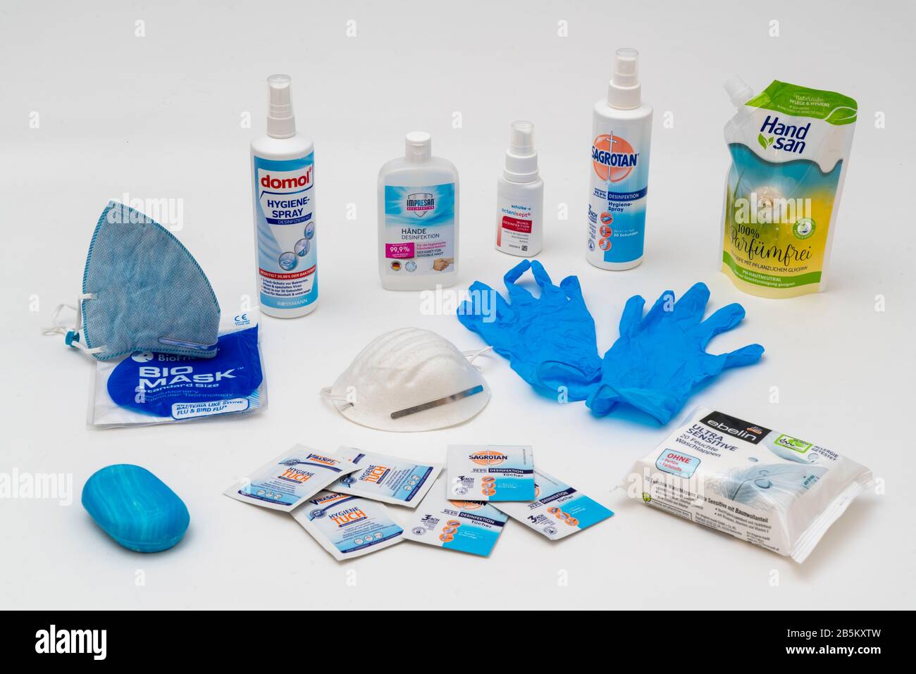 Hygiene articles, to protect against infection by viruses, bacteria ...