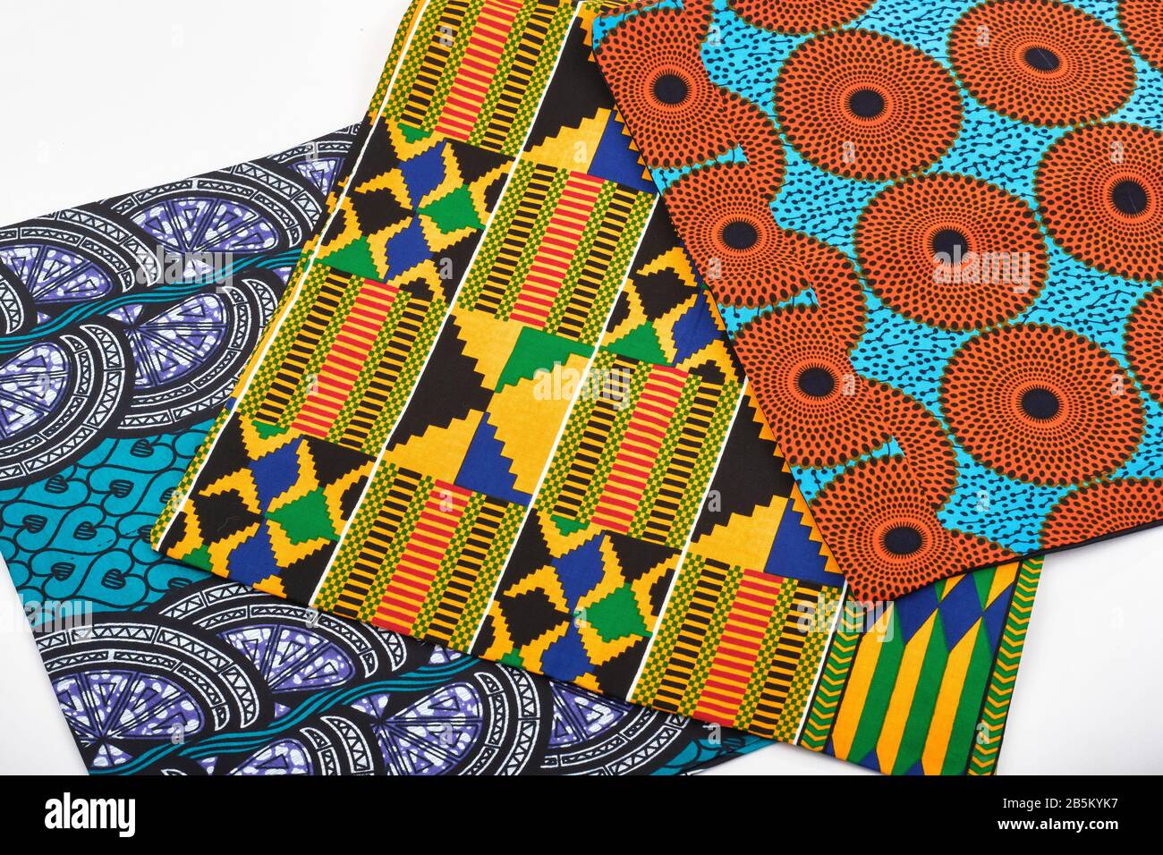 African Ghanaian traditional multi colour and multi pattern cotton ...