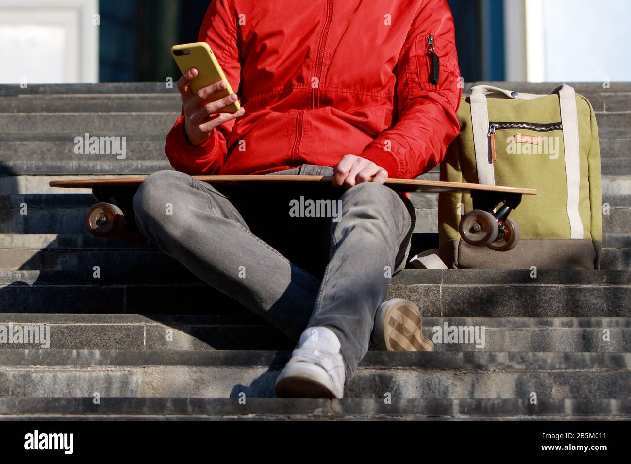 Man resting steps stairs hi-res stock photography and images - Alamy
