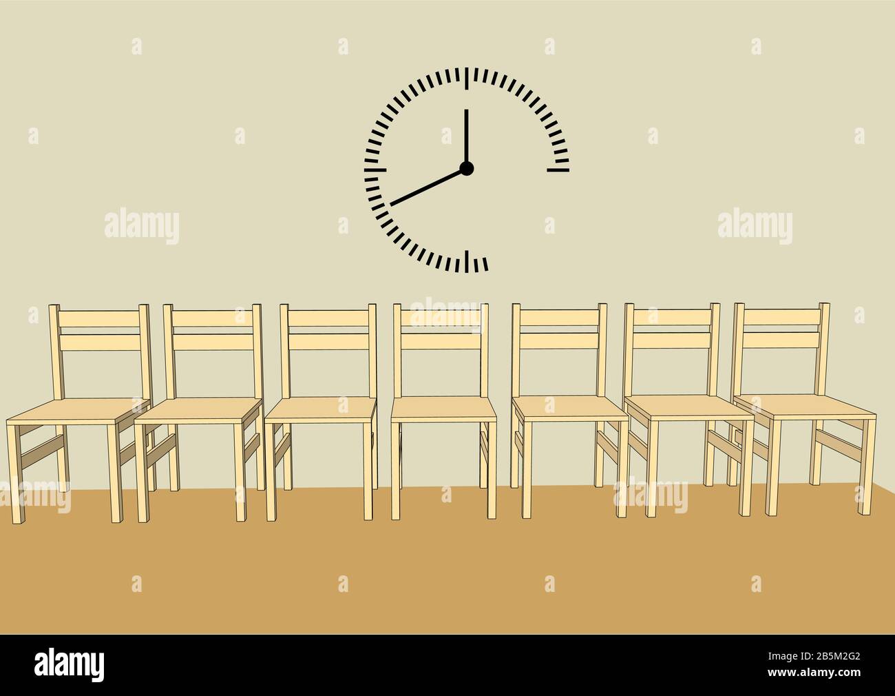 Empty room clock on Stock Vector Images - Alamy