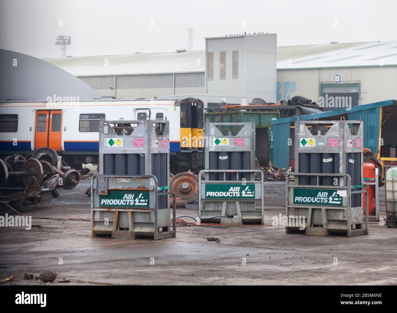 Former London Overground class 315 electric train awaiting scrapping at ...