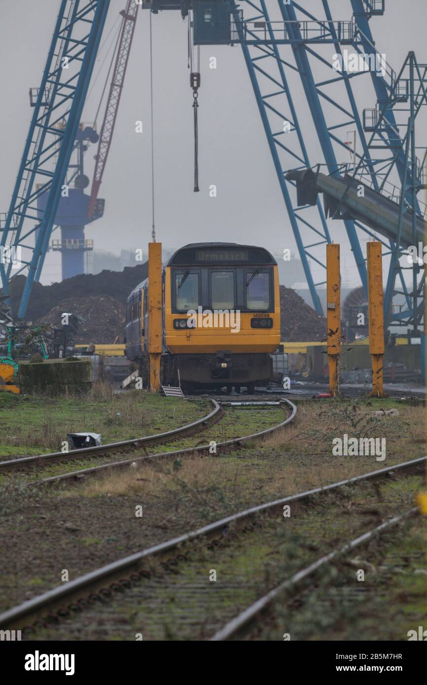 Withdrawn Northern rail class 142 pacer trains 142046 + 142034 in the ...