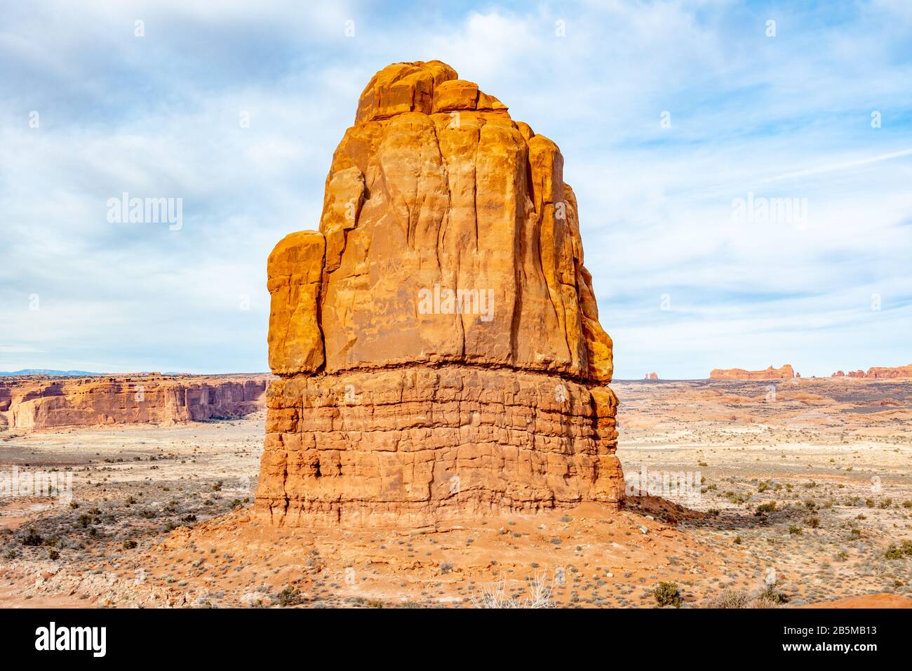 La Sal Mountains Viewpoint in Arches National Park in Moab, Utah USA ...