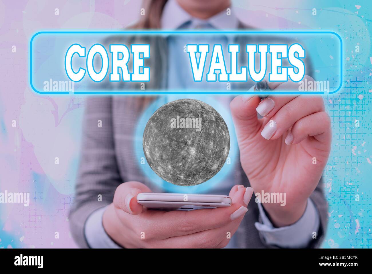 Text sign showing Core Values. Business photo text the fundamental ...
