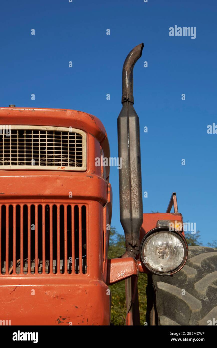 Blue and orange tractor hi-res stock photography and images - Alamy