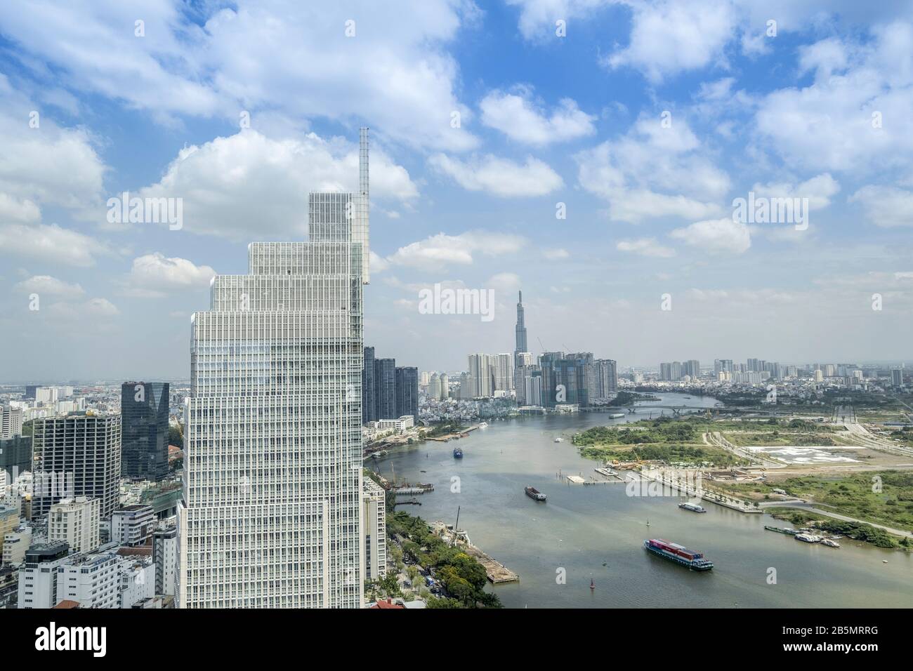 The skyline of Ho Chi Minh City (Saigon) showing newly built ...