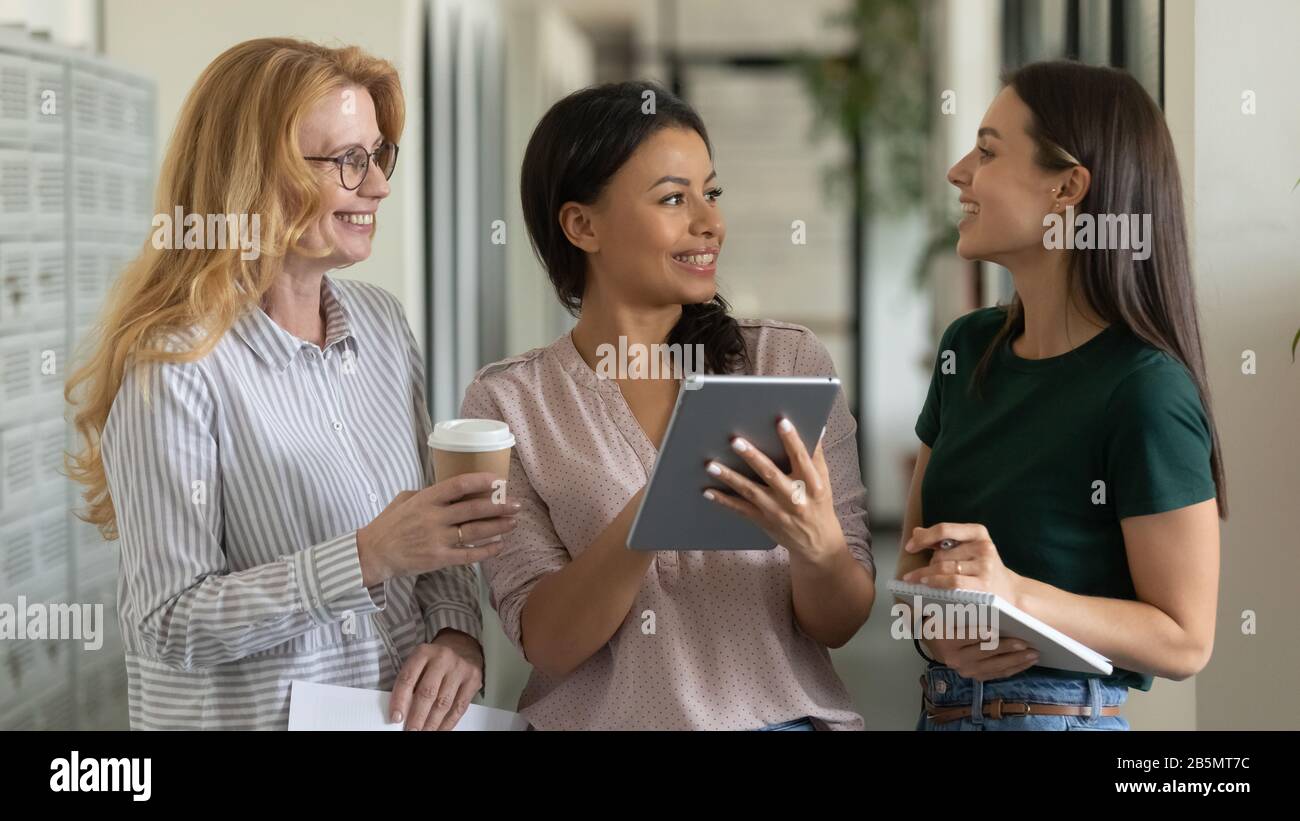 Diverse female colleagues hi-res stock photography and images - Alamy