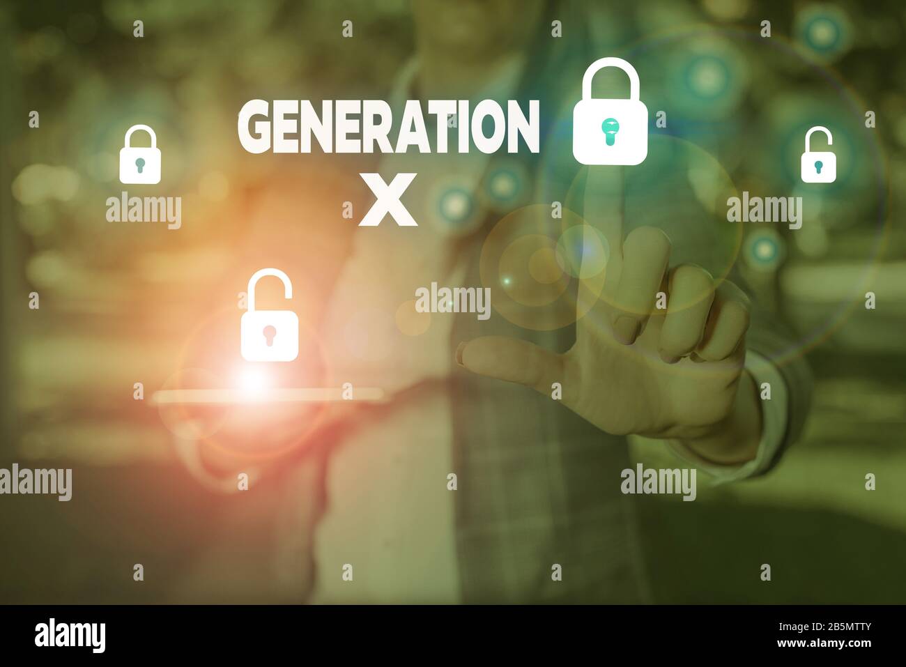 Text sign showing Generation X. Business photo text the generation that ...