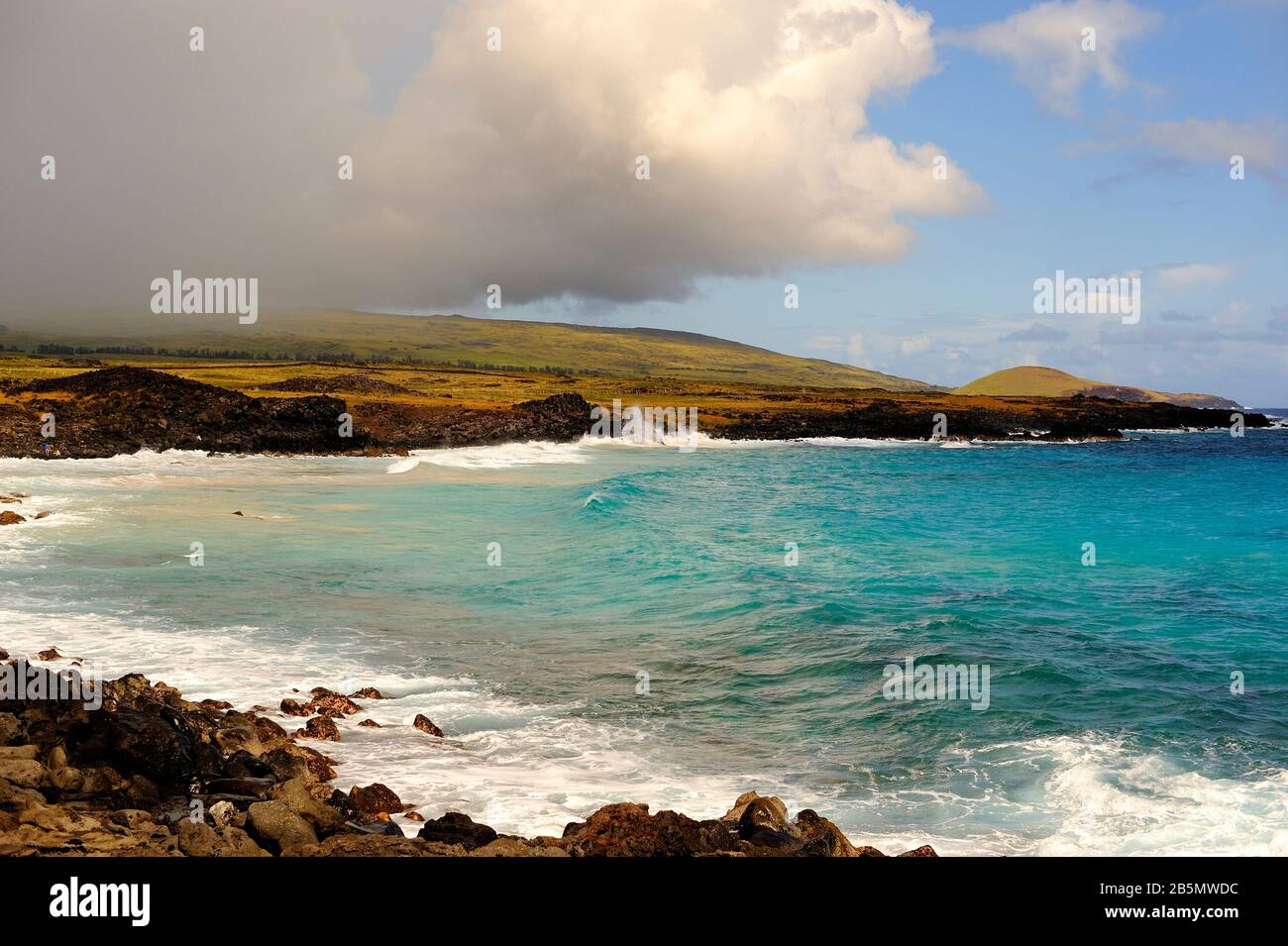 Easter Island, landscapes, the sea Stock Photo - Alamy