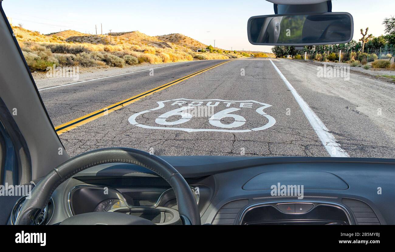 Route 66 in mirror hi-res stock photography and images - Alamy